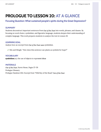 Wit & Wisdom Prologue